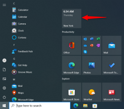 How do I add a clock to my Start Menu in Windows 10 and Windows 11?