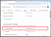 How to enable or turn off 2-Step Verification for a Google Account