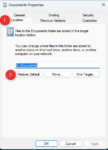 How to restore the default location of user folders in Windows