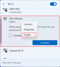 How to forget Wi-Fi networks in Windows 11