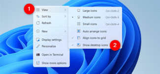 How to add or remove desktop icons (shortcuts) in Windows 11