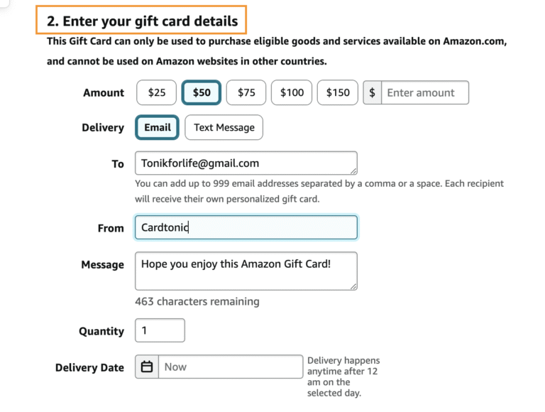How to Send an Amazon Gift Card via Email