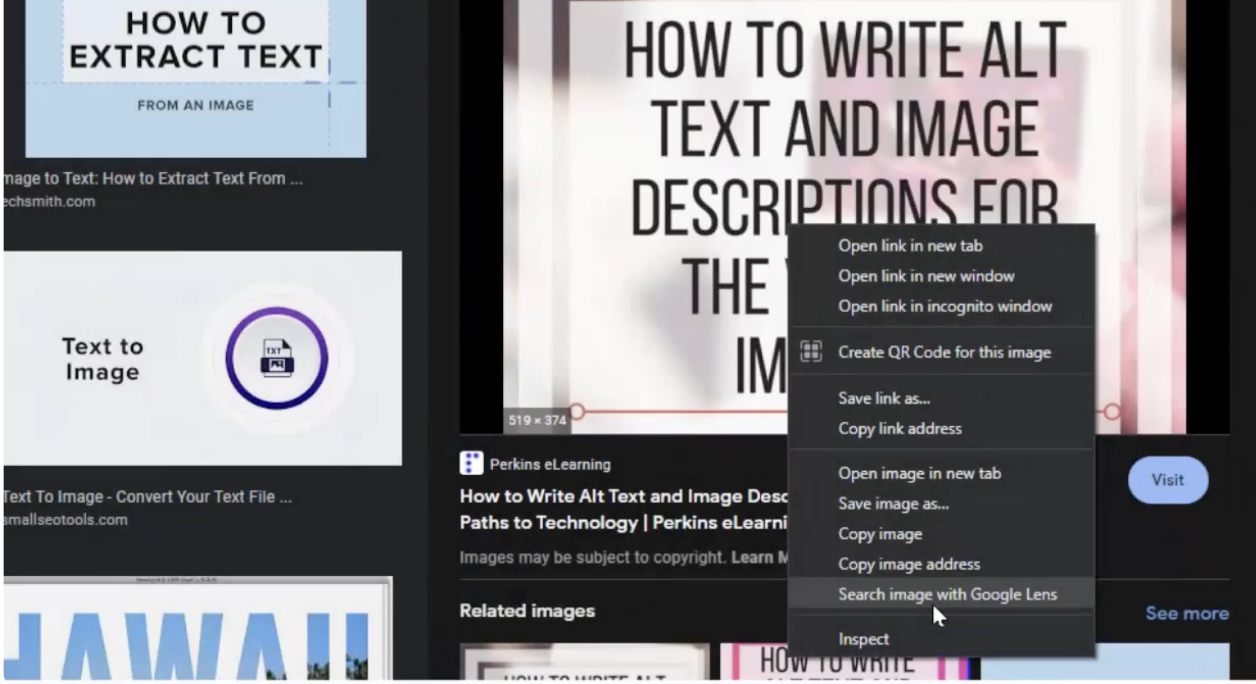 Use Google Lens in Chrome on Desktop