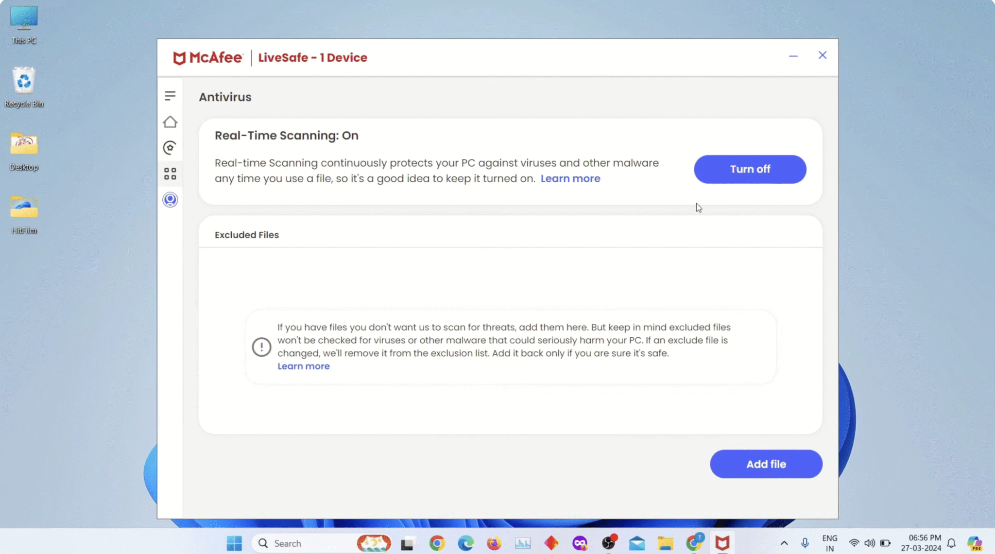 How To Disable McAfee Antivirus Protection on Windows 11