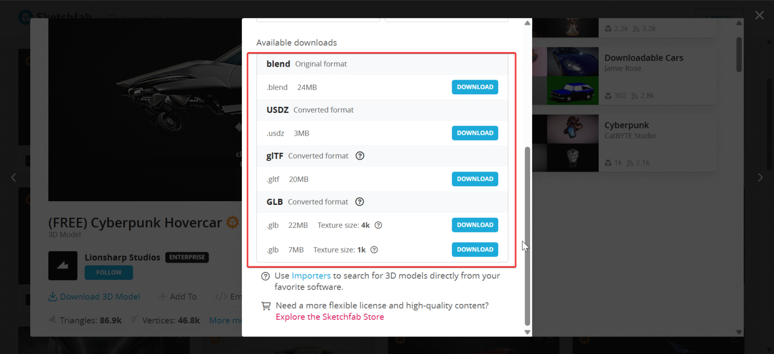 How to Download Sketchfab Models