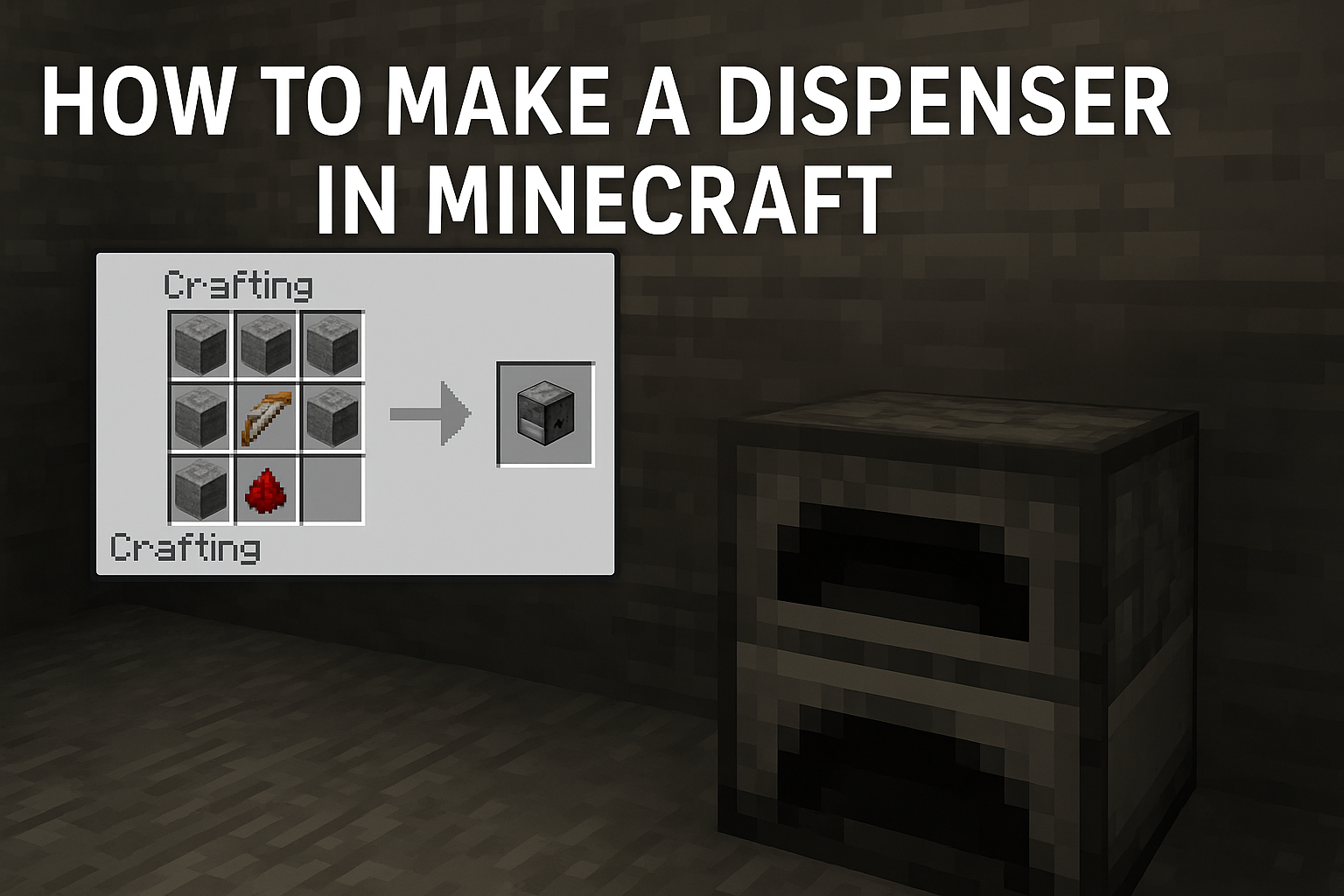 How To Make A Dispenser In Minecraft How To Make A Dispenser In Minecraft
