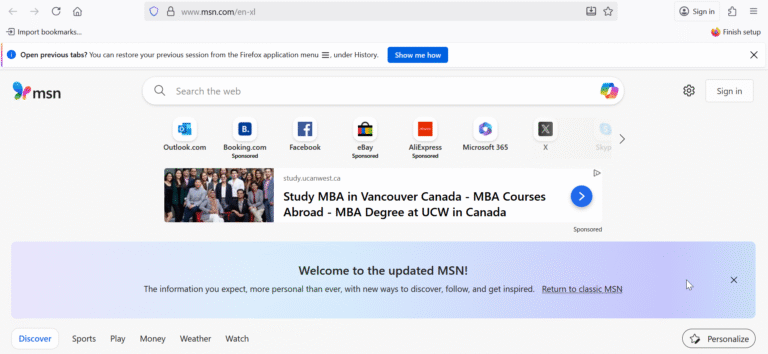 How to Make MSN My Homepage on Firefox