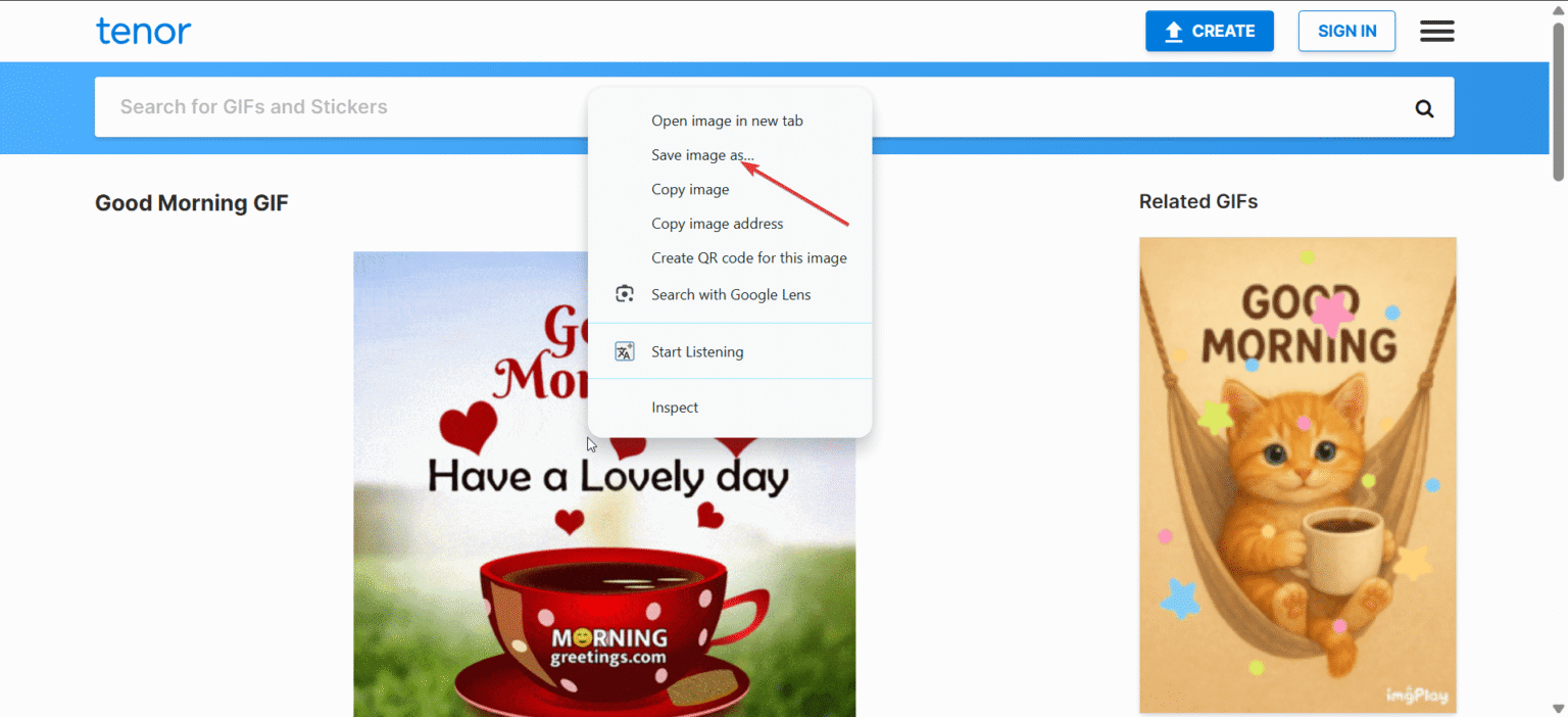 How to Download GIF on Tenor