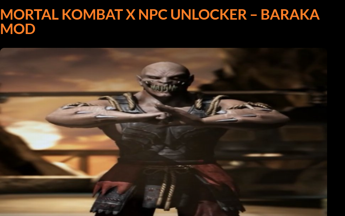 How to Unlock Baraka in Mortal Kombat X