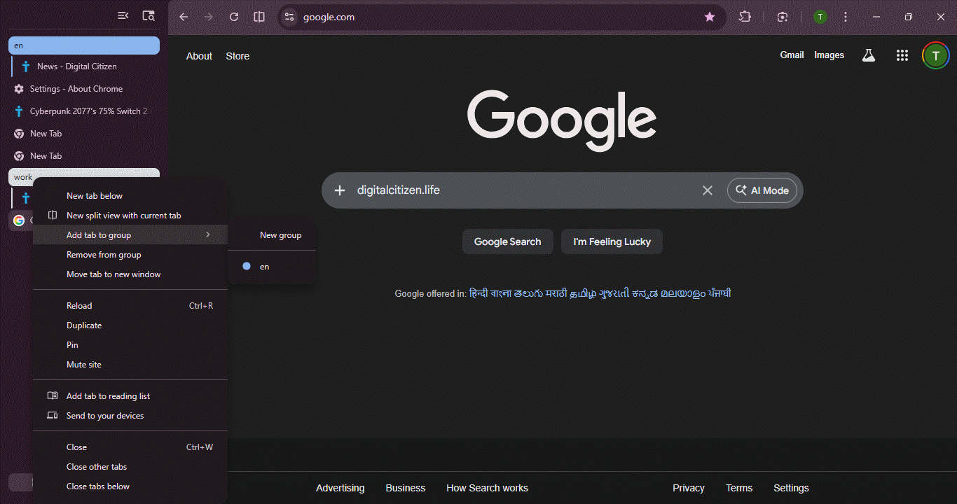 Chrome Vertical Tabs Gain Tab Groups and Split View Support