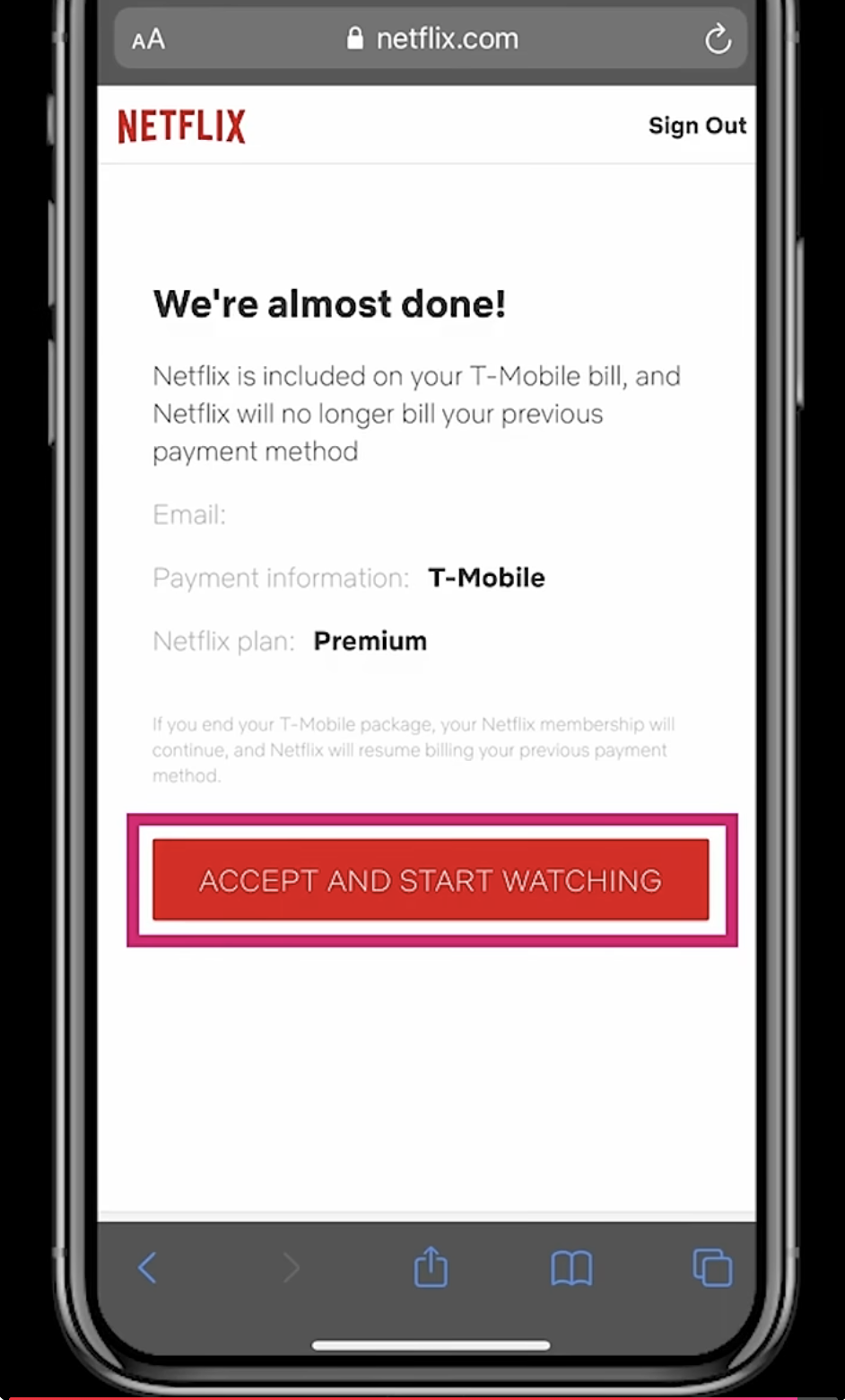How To Link Your Netflix Account To T Mobile