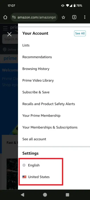 How To Change Amazon Country On iPhone, Android, and Web