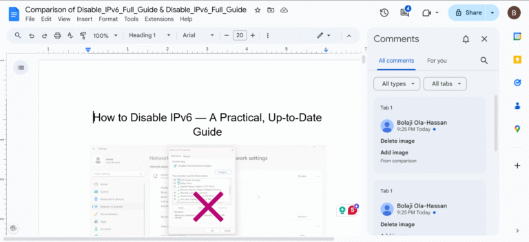 How to Compare Documents in Google Docs