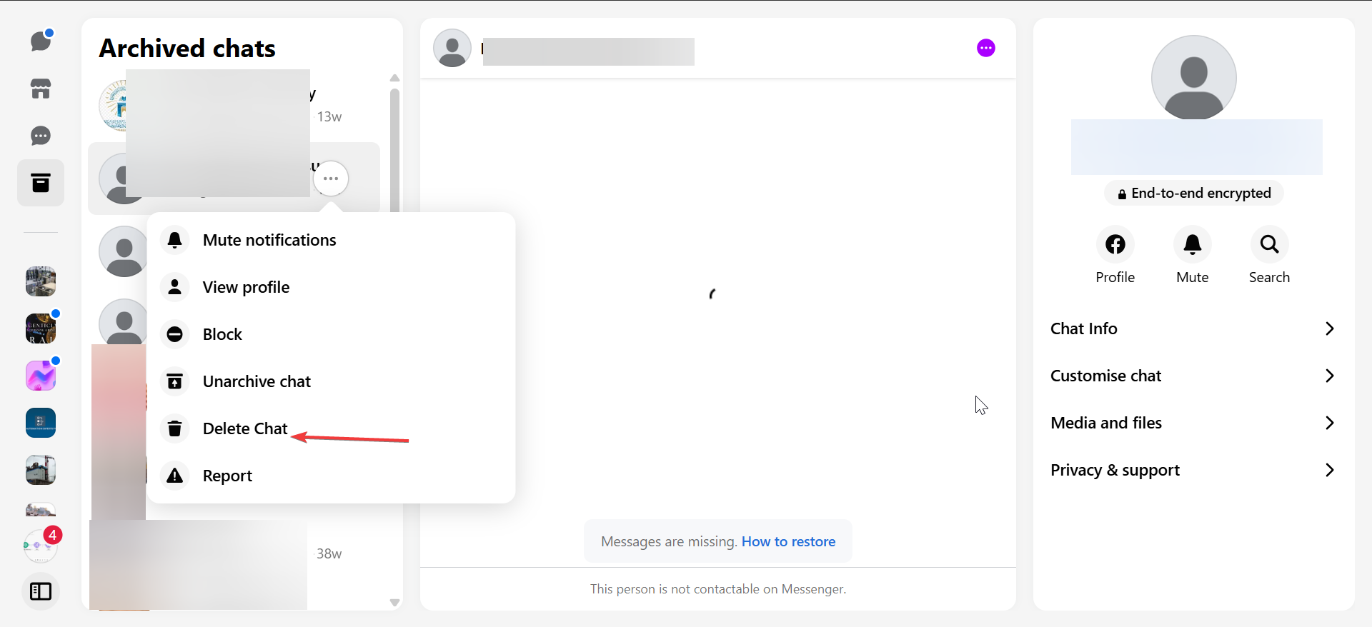 How to Delete Archived Messages in Facebook Messenger