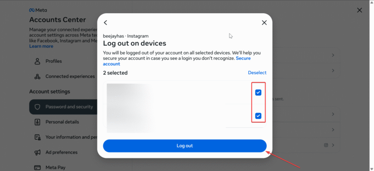 How to Log Out of Instagram on All Devices