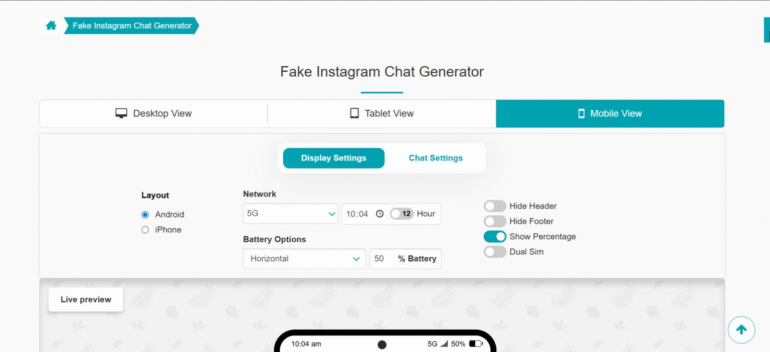 How to Make Fake Instagram DM Chats