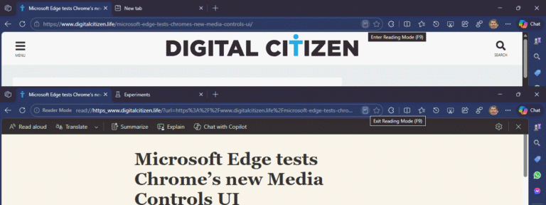 Microsoft Edge tests renaming Immersive Reader to Reading mode