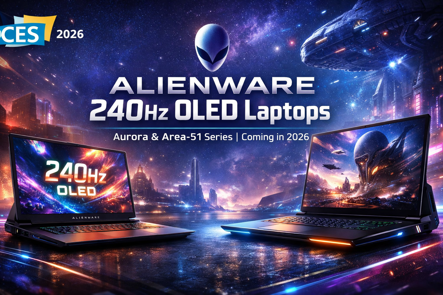 Alienware Debuts 240Hz OLED Displays in 2026 Aurora and Area-51 laptops