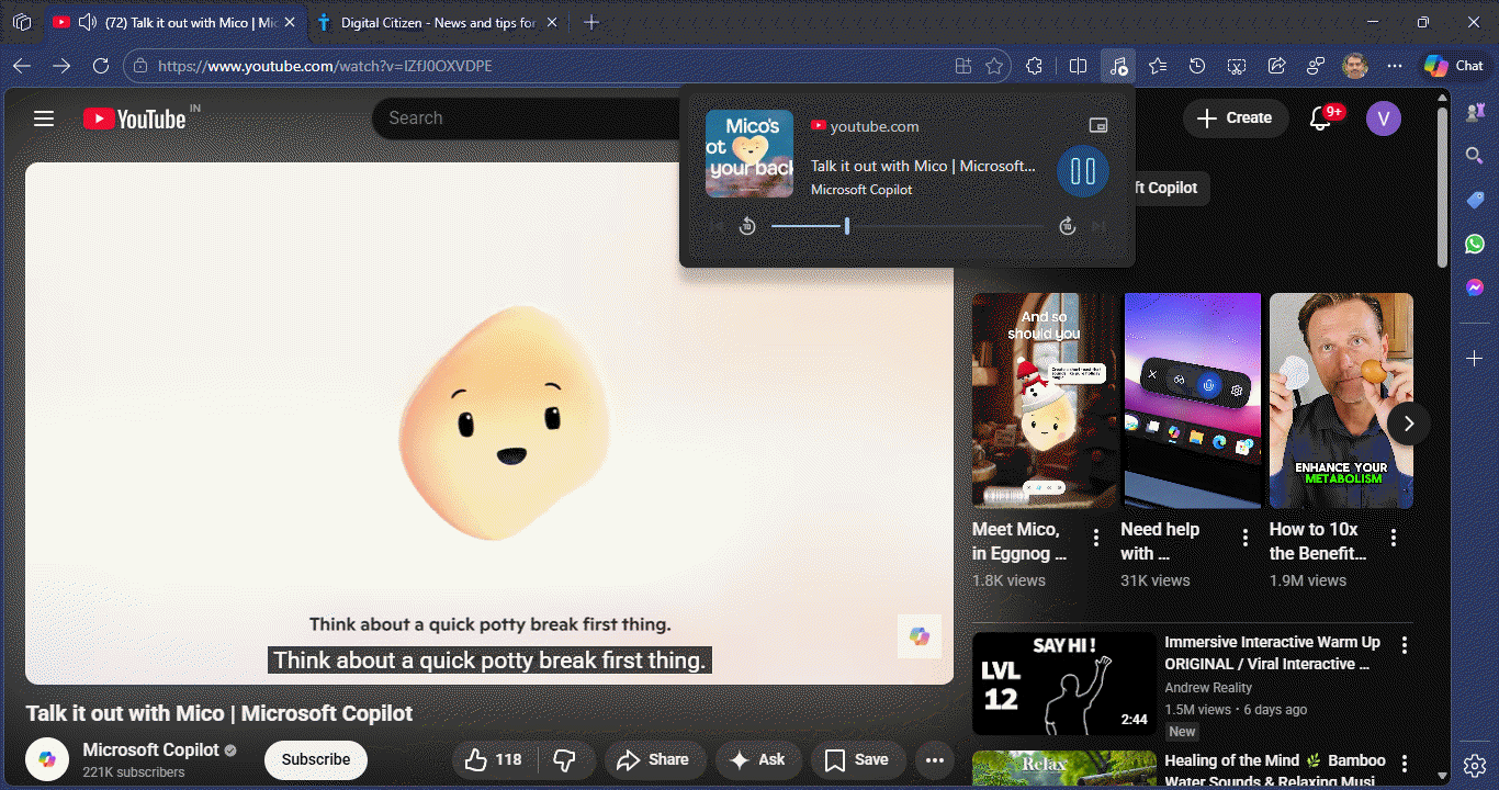 Microsoft Edge tests Chrome’s new Media Controls UI