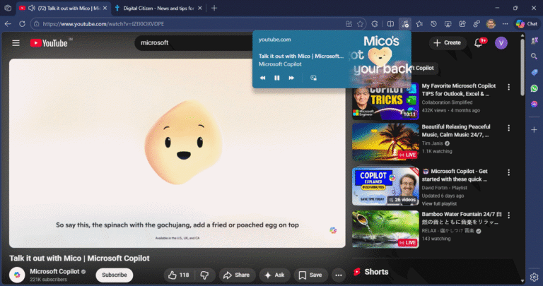 Microsoft Edge tests Chrome’s new Media Controls UI
