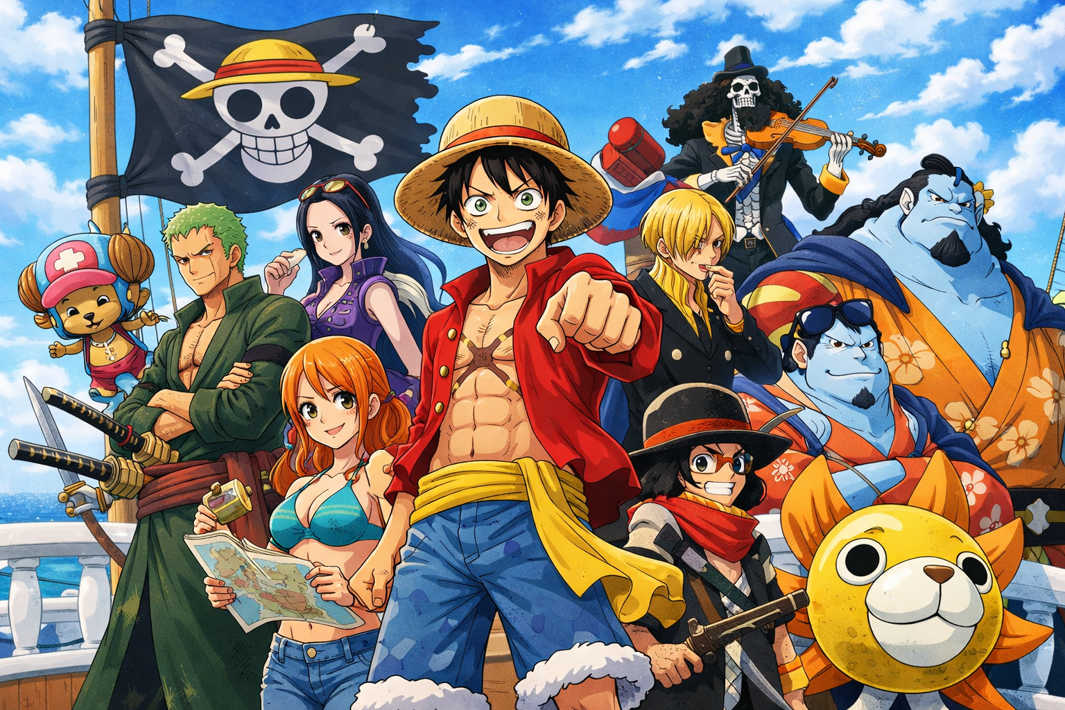 One Piece Straw Hat Pirates Crew Members One Piece Straw Hat Pirates Crew Members