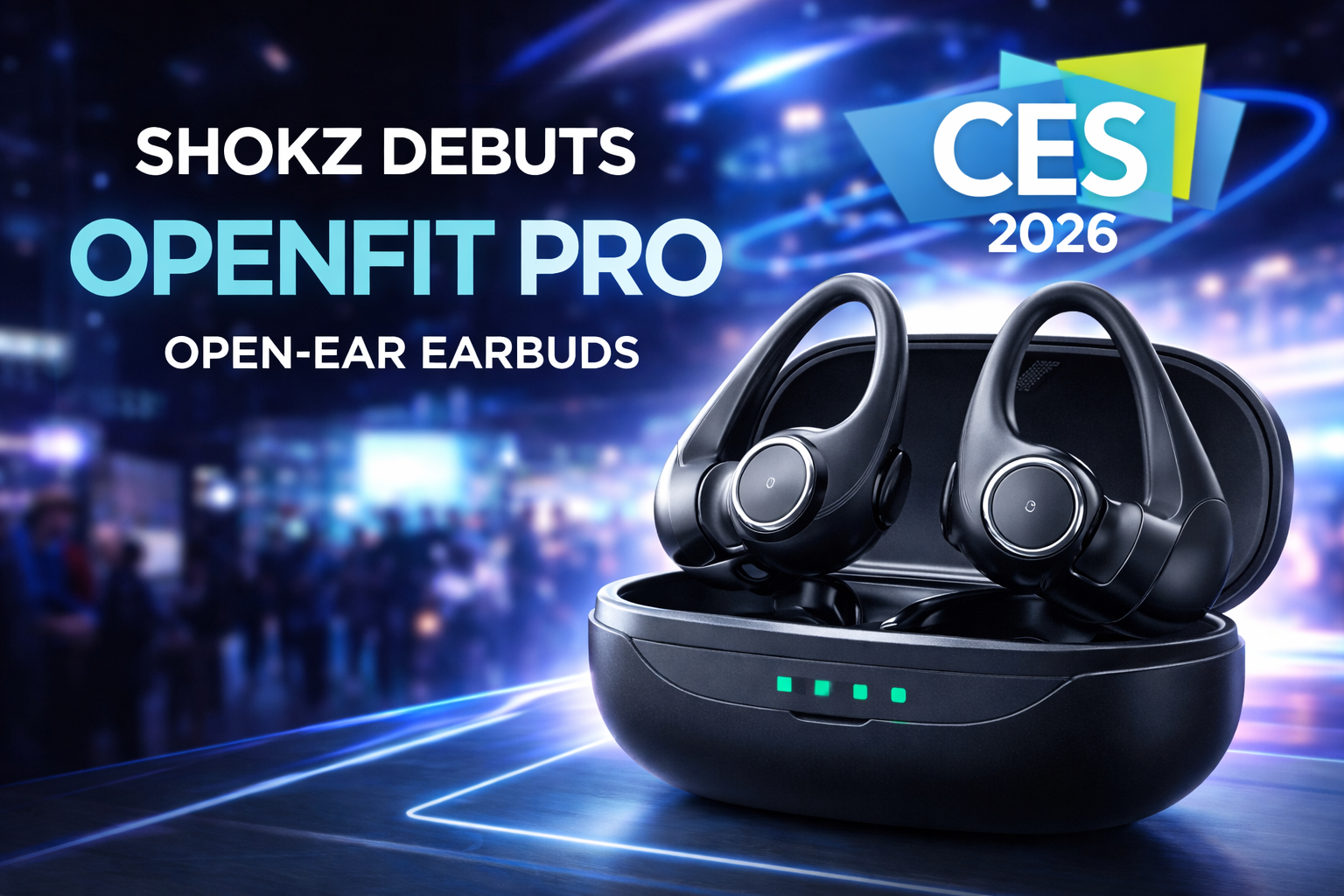 Shokz Debuts OpenFit Pro Open-Ear Earbuds with Noise Reduction at CES 2026