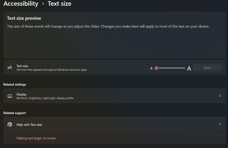 How to Make Text Bigger on Windows 11